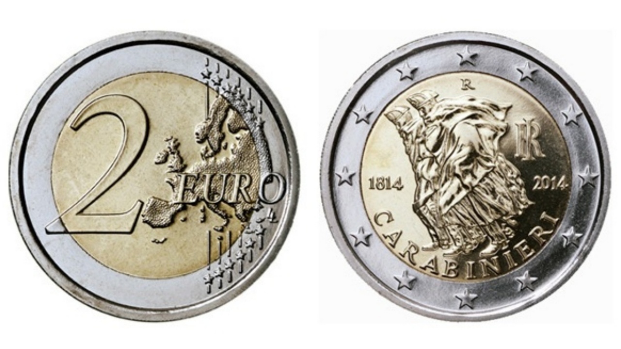 2 euro Carabinieri 2014: caratteristiche e valore della moneta